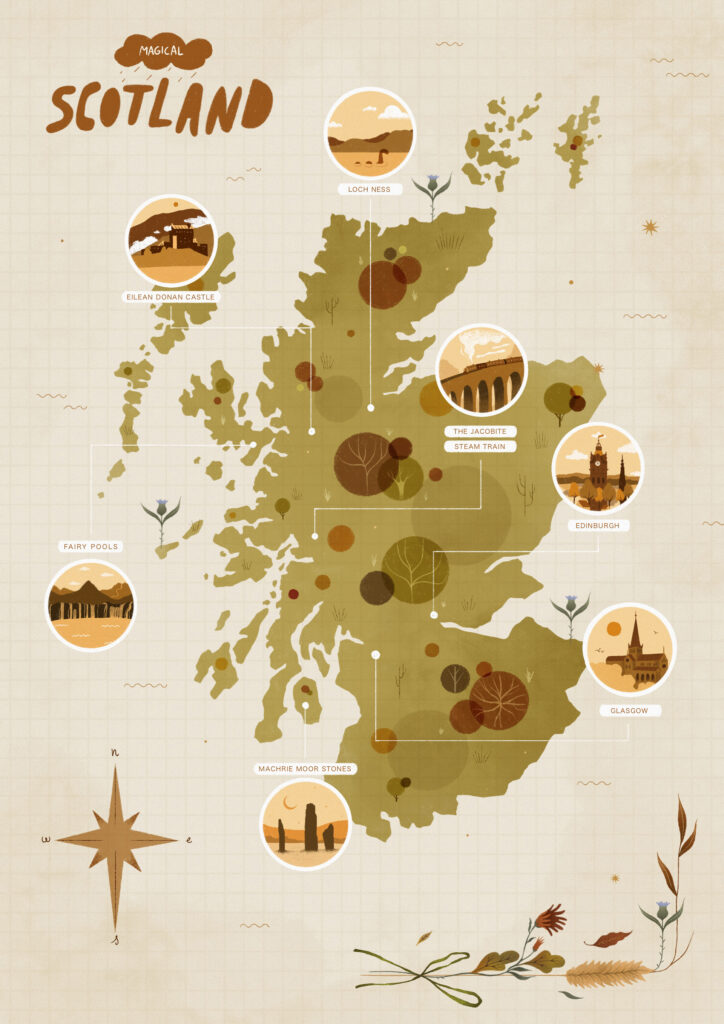 Scotland Map - Anna Payan Illustration